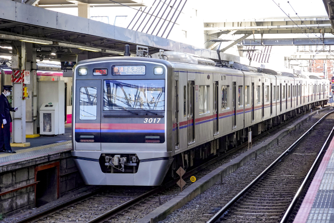 京成電鉄 京成3000形電車 3017-8 京成津田沼駅 (京成) 鉄道フォト・写真 by BBsanさん | レイルラボ(RailLab)