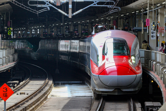 JR東日本 E6系新幹線電車 こまち 仙台駅 (JR) 鉄道フォト・写真 by BBsanさん | レイルラボ(RailLab)