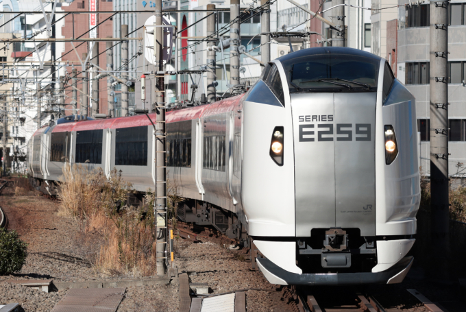 JR東日本E259系電車 成田エクスプレス クロE259-1 恵比寿駅 (JR) 鉄道フォト・写真 by よこくら131さん | レイルラボ(RailLab)