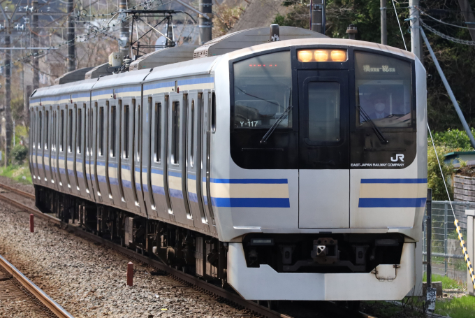JR東日本E217系電車 クハE216-1017 東逗子駅 鉄道フォト・写真 by よこくら131さん | レイルラボ(RailLab)
