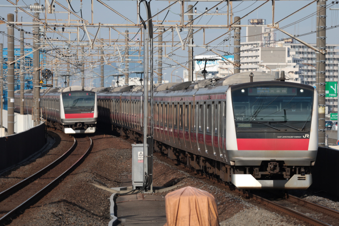 JR東日本E233系電車 クハE233-5023 舞浜駅 鉄道フォト・写真 by よこくら131さん | レイルラボ(RailLab)