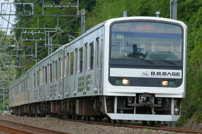 JR東日本209系電車 BOSO BICYCLE BASE (B.B.BASE) クハ209-2202 物井駅 鉄道フォト・写真 by T A Д さん | レイルラボ(RailLab)