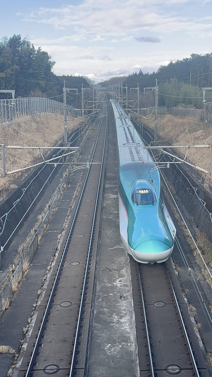 JR東日本 E5系新幹線電車 はやぶさ E523-8 高久駅 鉄道フォト・写真 by オランダ・ルクセンブルク王国さん | レイルラボ(RailLab)