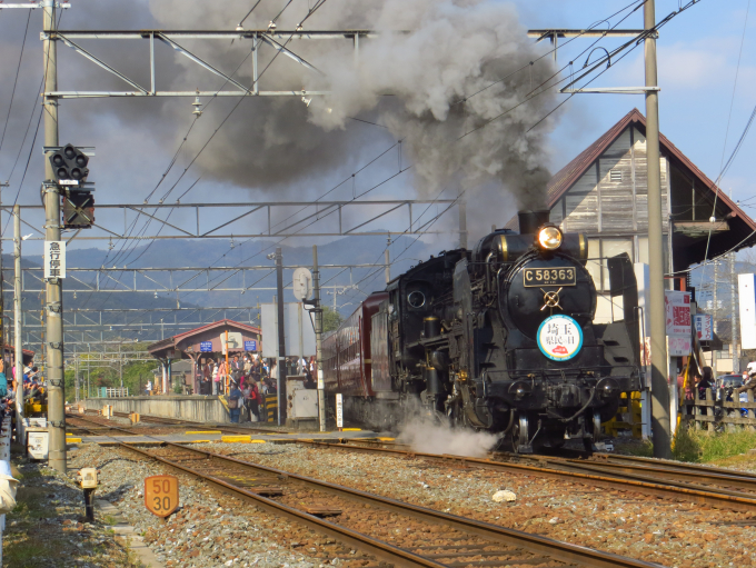 秩父鉄道 国鉄C58形蒸気機関車 埼玉県民の日号 C58 363 長瀞駅 鉄道フォト・写真 by Central-315さん | レイルラボ ...