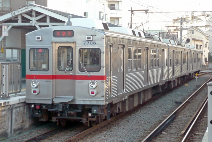 東急電鉄 東急7700系電車 デハ7708 戸越銀座駅 鉄道フォト・写真 by ちゃぽんさん | レイルラボ(RailLab)