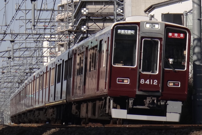 阪急電鉄 阪急8300系電車 8412 上新庄駅 鉄道フォト・写真 by Ruka *⋆̩さん | レイルラボ(RailLab)