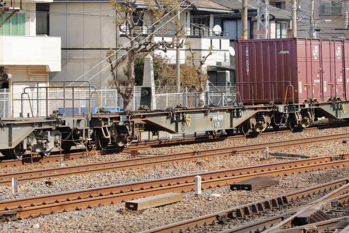 JR貨物コキ100系貨車 コキ104-1229 須磨駅 鉄道フォト・写真 by てばどめさん | レイルラボ(RailLab)