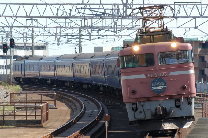 JR西日本 国鉄EF81形電気機関車 日本海 EF81-108 大津京駅 鉄道フォト・写真 by 紅葉@春生まれさん | レイルラボ(RailLab)