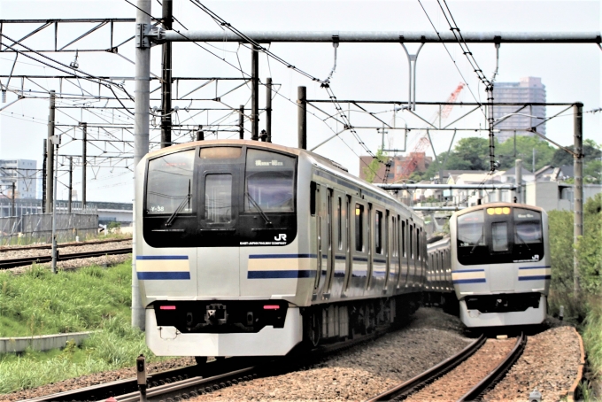 JR東日本E217系電車 クハ217-38 鶴見駅～新子安駅間 鉄道フォト・写真 by 鉄道のお爺さんさん | レイルラボ(RailLab)