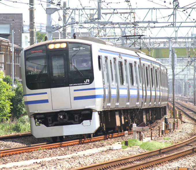 JR東日本E217系電車 クハE216-1017 鶴見駅～新子安駅間 鉄道フォト・写真 by 鉄道のお爺さんさん | レイルラボ(RailLab)