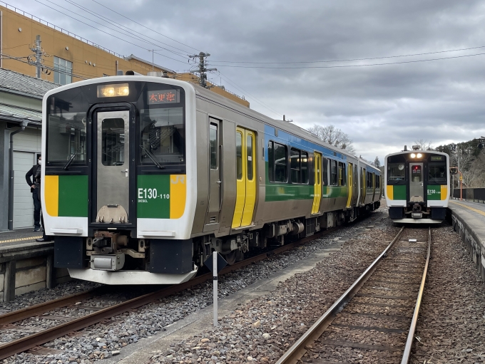 JR東日本キハE130系気動車 キハE130-110 久留里駅 鉄道フォト・写真 by abikoshiyさん | レイルラボ(RailLab)