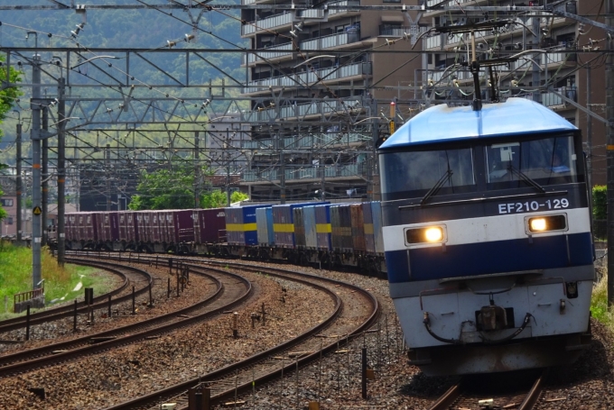 JR貨物EF210形電気機関車 EF210-129 山崎駅 (京都府) 鉄道フォト・写真 by 年中肩こりさん | レイルラボ(RailLab)