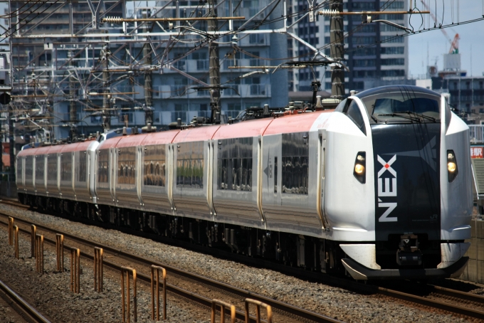JR東日本E259系電車 成田エクスプレス クロE259-7 下総中山駅 鉄道フォト・写真 by ikさん | レイルラボ(RailLab)