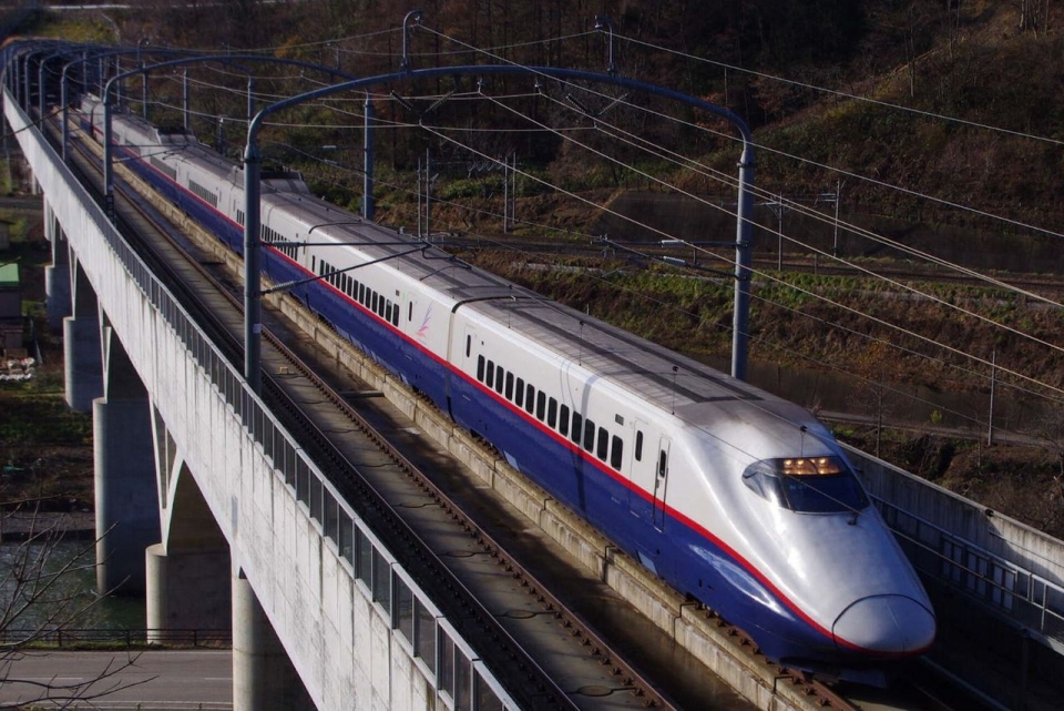 JR東日本 E2系新幹線電車 二戸駅 (JR) 鉄道フォト・写真(拡大) by 立体さん | レイルラボ(RailLab)