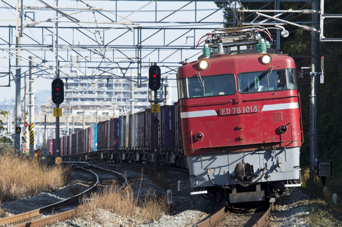 JR貨物 国鉄ED76形電気機関車 ED76-1018 福工大前駅 鉄道フォト・写真 by やちさん | レイルラボ(RailLab)