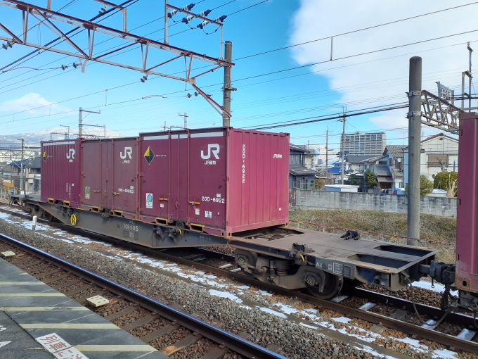 JR貨物コキ100系貨車 コキ101-105 膳所駅 鉄道フォト・写真 by トリテツノワグマさん | レイルラボ(RailLab)