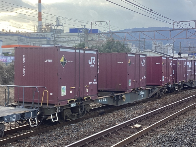 JR貨物コキ100系貨車 コキ104-285 石山駅 鉄道フォト・写真 by トリテツノワグマさん | レイルラボ(RailLab)