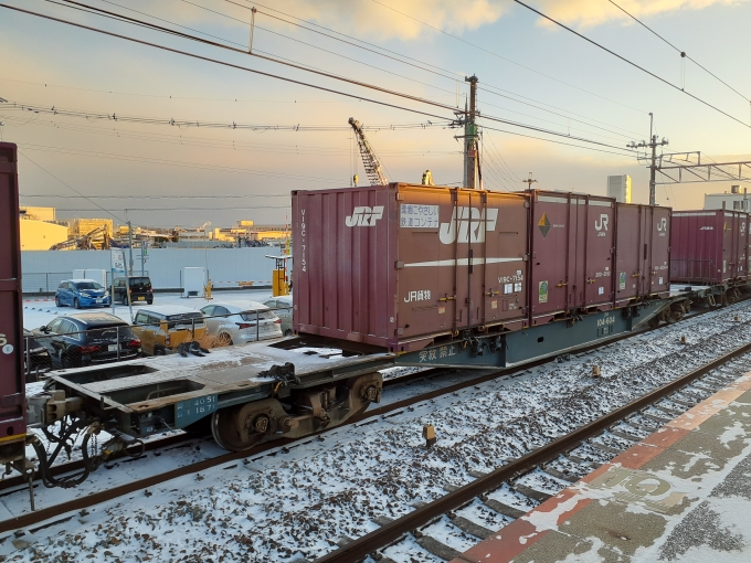JR貨物コキ100系貨車 コキ104-604 石山駅 鉄道フォト・写真 by トリテツノワグマさん | レイルラボ(RailLab)
